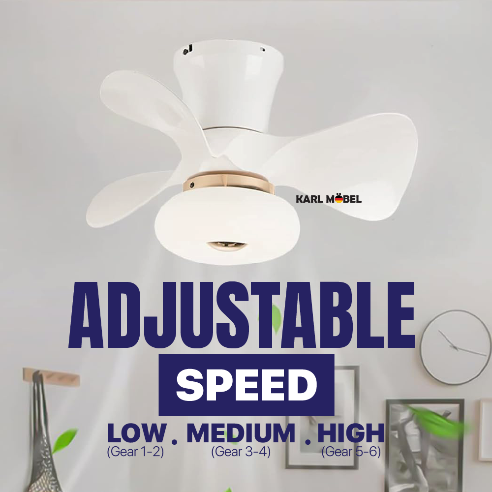Modern Ceiling Fan with Lamp Kipas siling Murah remote 3 Color Light 3 ...