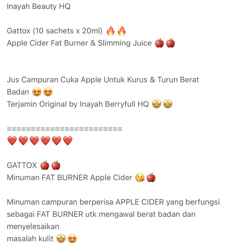 ORIGINAL HQ GUTTOX BY INAYAH BEAUTY FAT BURNER GUTOX GATTOX | Shopee ...