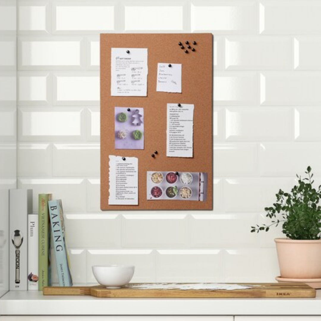 FLONSA Memo Cork Board With Pins Notice Board With Pins Stickey Notes ...