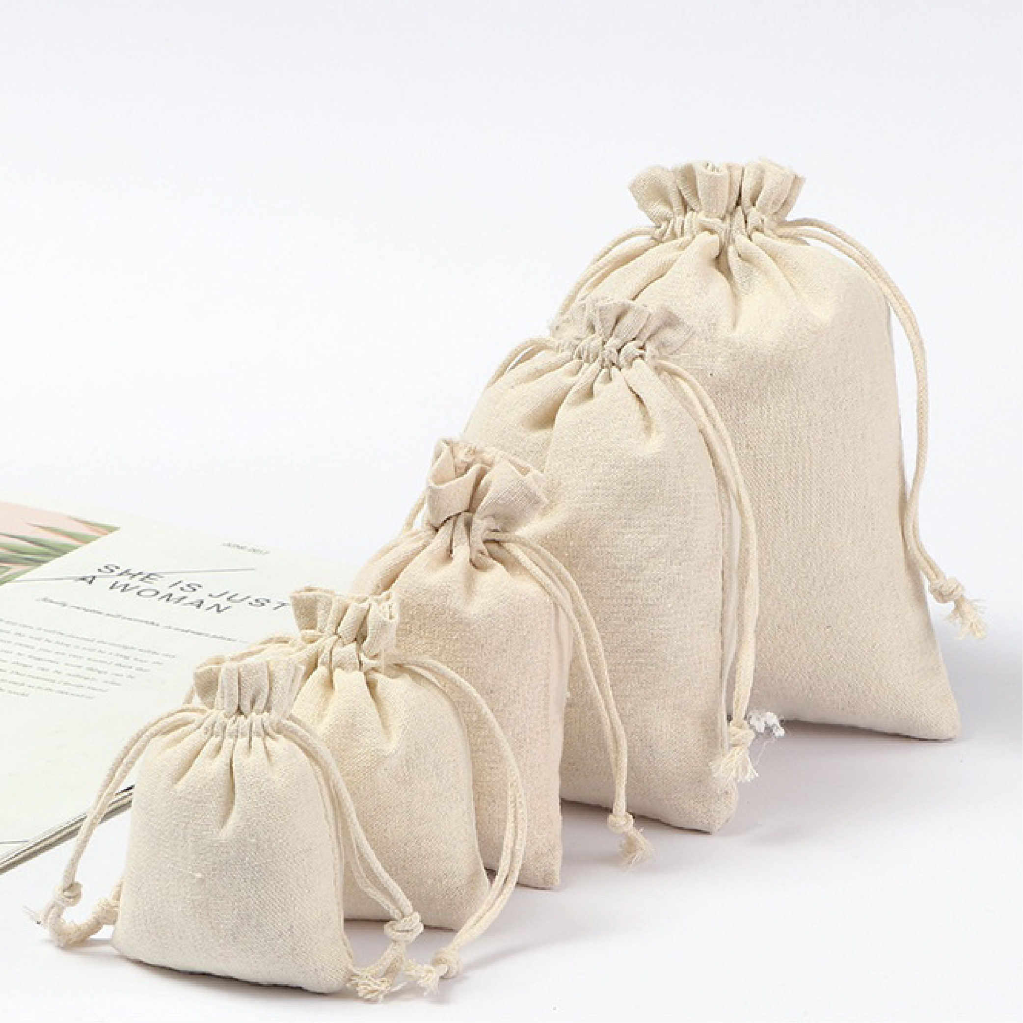 Linen Drawstring Bag Big Size Guni Bag Jewelry Bag Pouch Doorgift ...