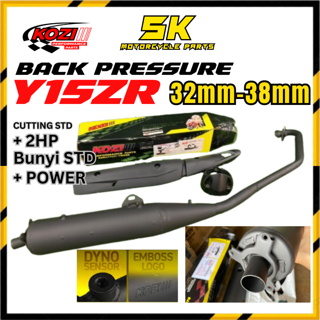 KOZI RACING BACK PRESSURE EKZOS Y15ZR Y15 32MM 38MM EXHAUST PIPE CUTTING STD KZR | Shopee Malaysia
