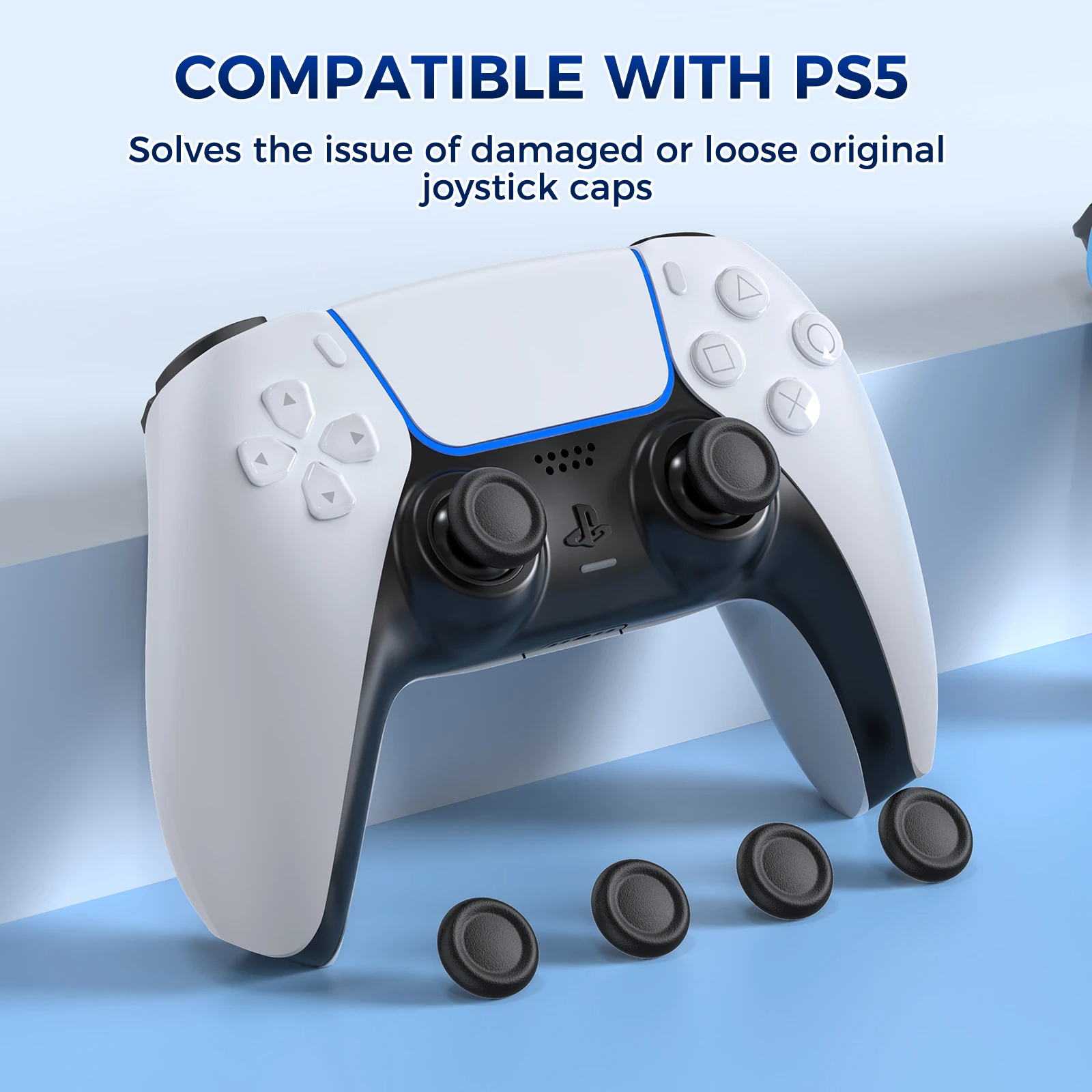 IINE 良值 PS5 Joystick Replacement Caps Analog Thumb Grip Replace Cover ...