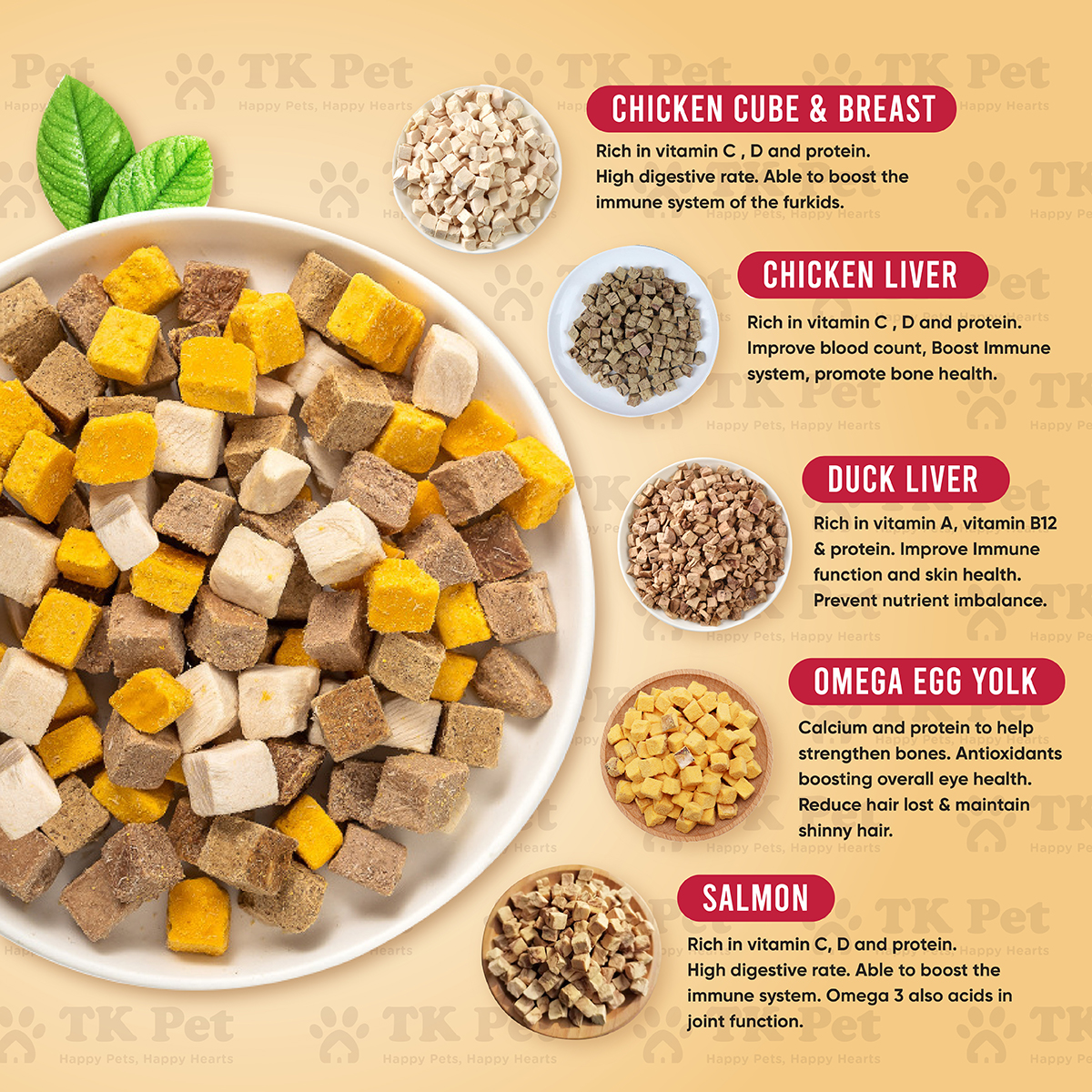 Pet Booster Freeze Dried Chicken Cube For Cat Dog Treats Snack Kucing ...