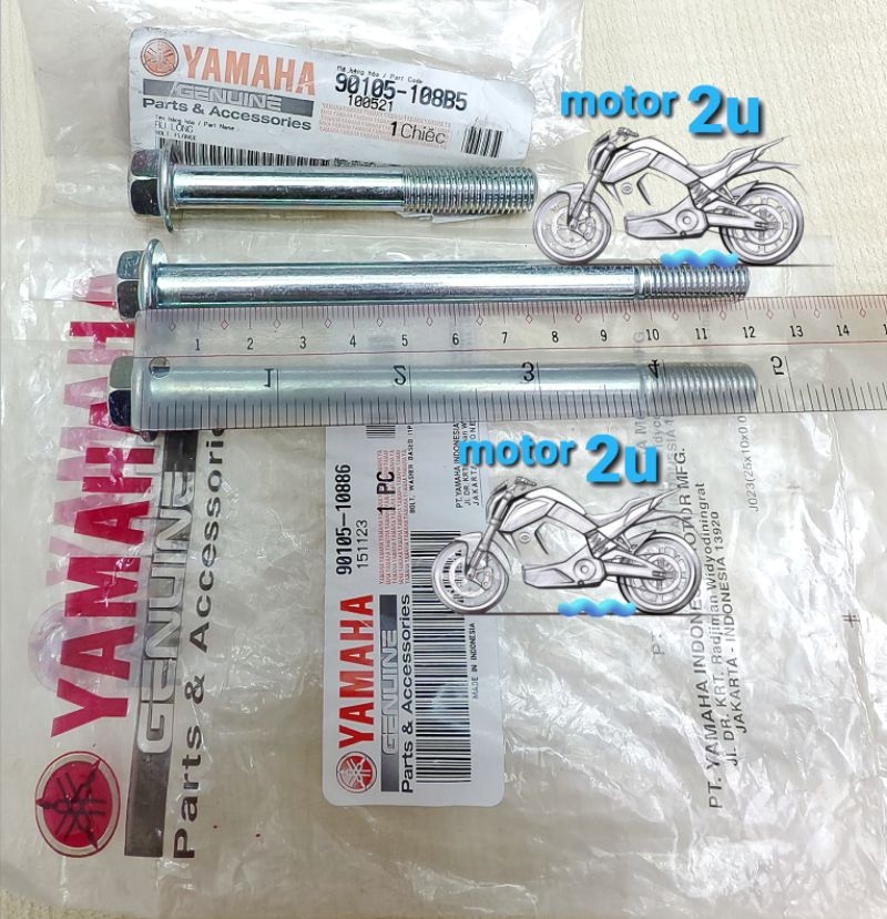 Y15 Y15ZR Y V1 V2 Engine Mounting Shaft 100% Original YAMAHA (1set) 2 ...