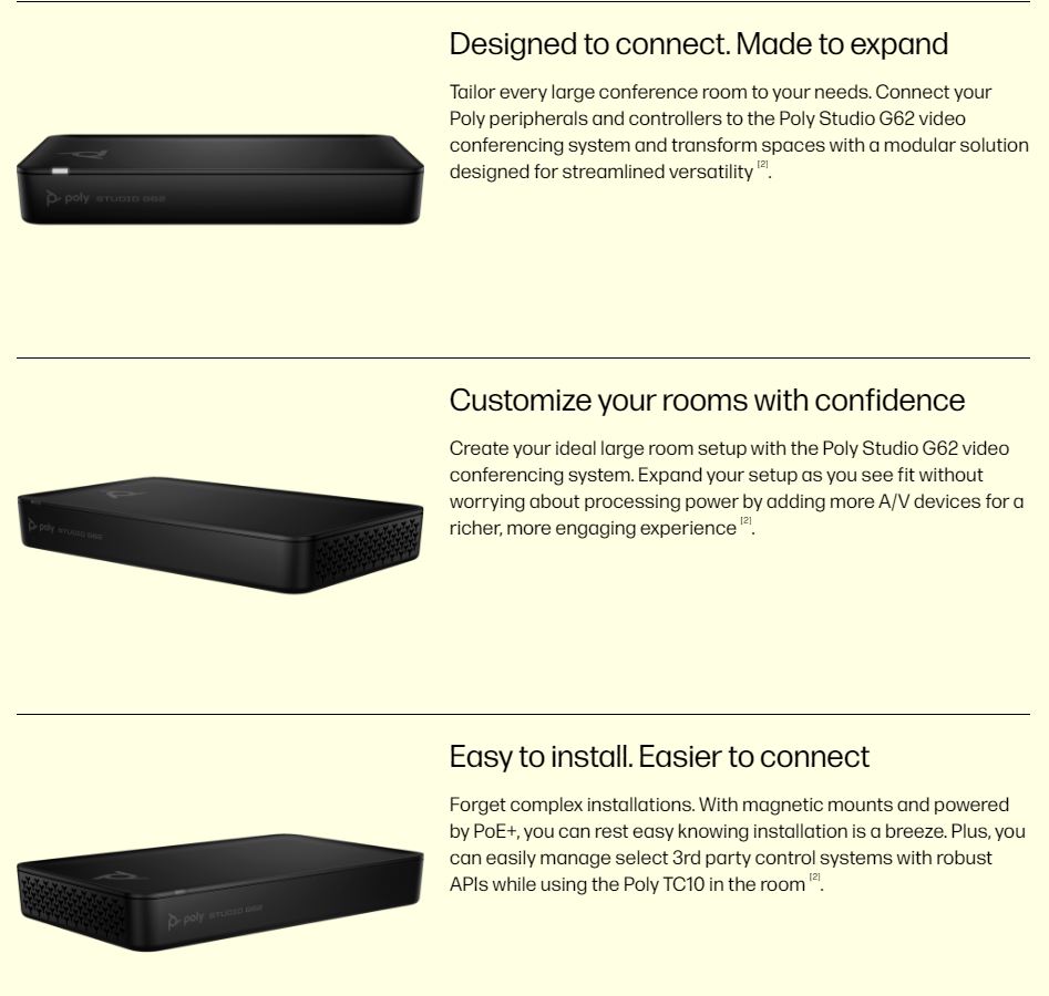 Poly Studio G62 Video Conferencing System Poly | Studio G62 – Sistem ...