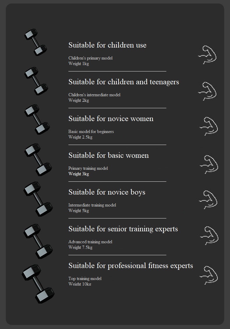 《REAL WORLD FITNESS》1/1.5/2/2.5KG Dumbbell Hexagon Gym fitness weight training dumbbell Angkat ...