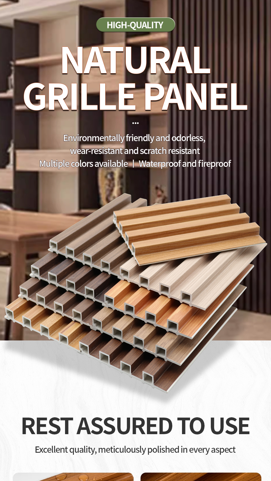 TAVA Buy 1 Take 4 WPC Fluted Wall , Easy D.I.Y ,WPC Panel Wall ...