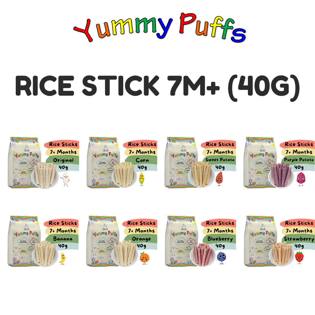 Baby Leafy Yummy Puffs Rice Stick 7m+ Love Bites 9m+ (5g) | Shopee Malaysia