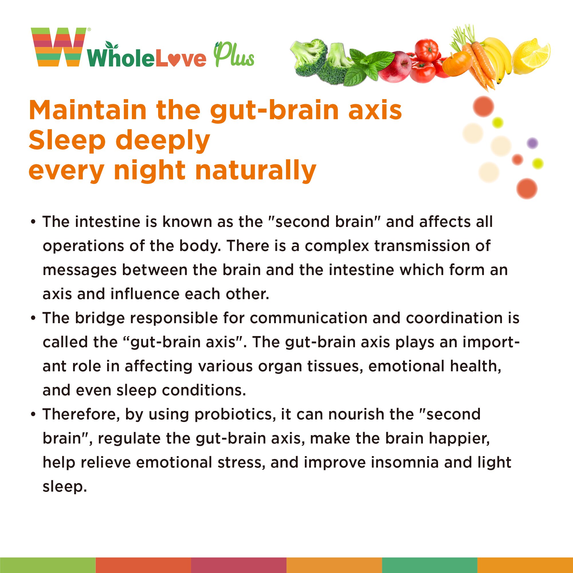 WholeLove Plus Gut Brain Medical Probiotics, 55 billion Probiotic ...