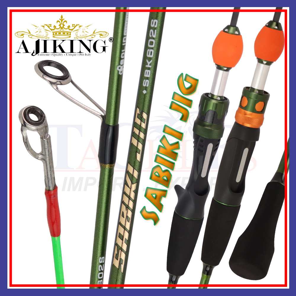 Ajiking Sabiki Jig Joran Pancing Spinning Casting |6'0-6'6kaki |Butt ...