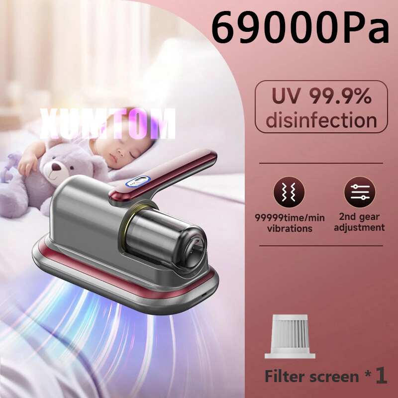 🔥XUMTOM🔥Dust Mite Vacuum Cleaner⚡3-in-1 UV Sterilizer+69000Pa Suction🔋 ...