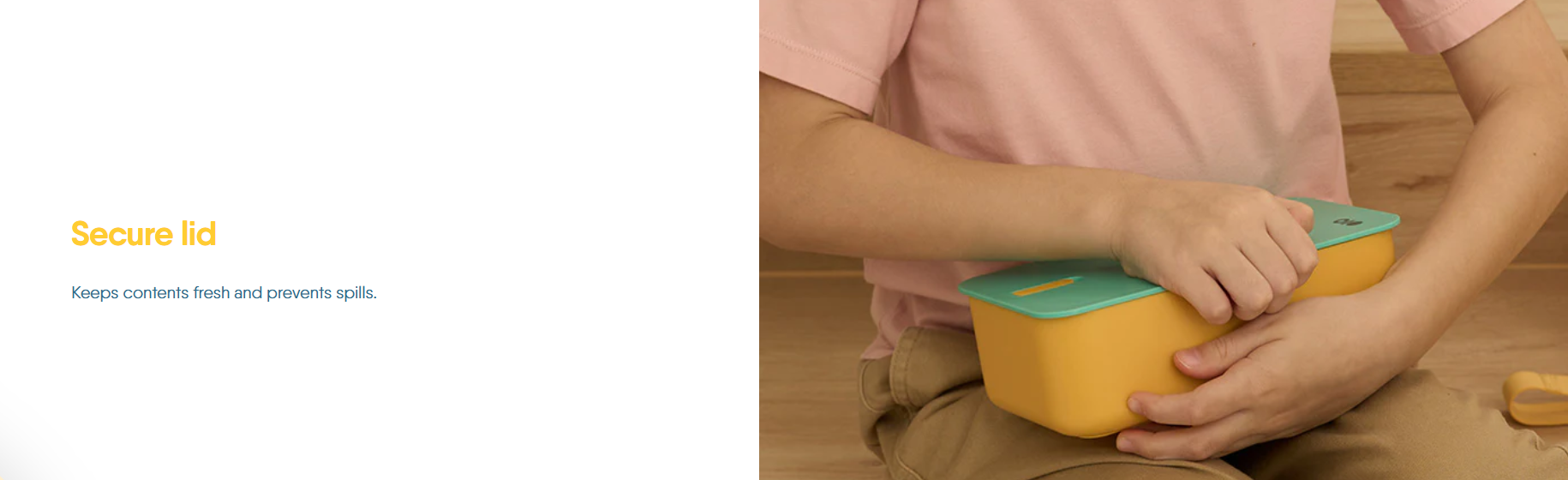 OiYO by MONTIGO Lunch Box (Lemon) 1000ml, Adjustable For Lunch / Snack ...