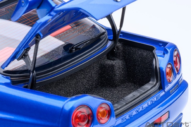 Autoart Diecast 1:18 Scale Nissan Nismo GTR R34 Z-Tune Bayside Blue With Carbon Bonnet Kereta ...
