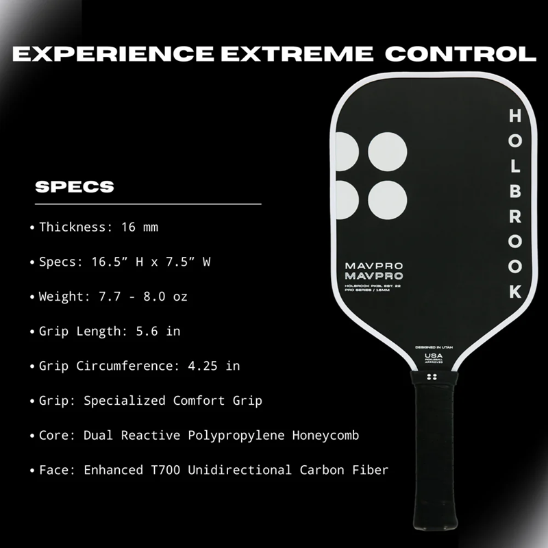 Holbrook Mav Pro 2.0 Pickleball Paddle - White / Pink (16mm) | Shopee ...