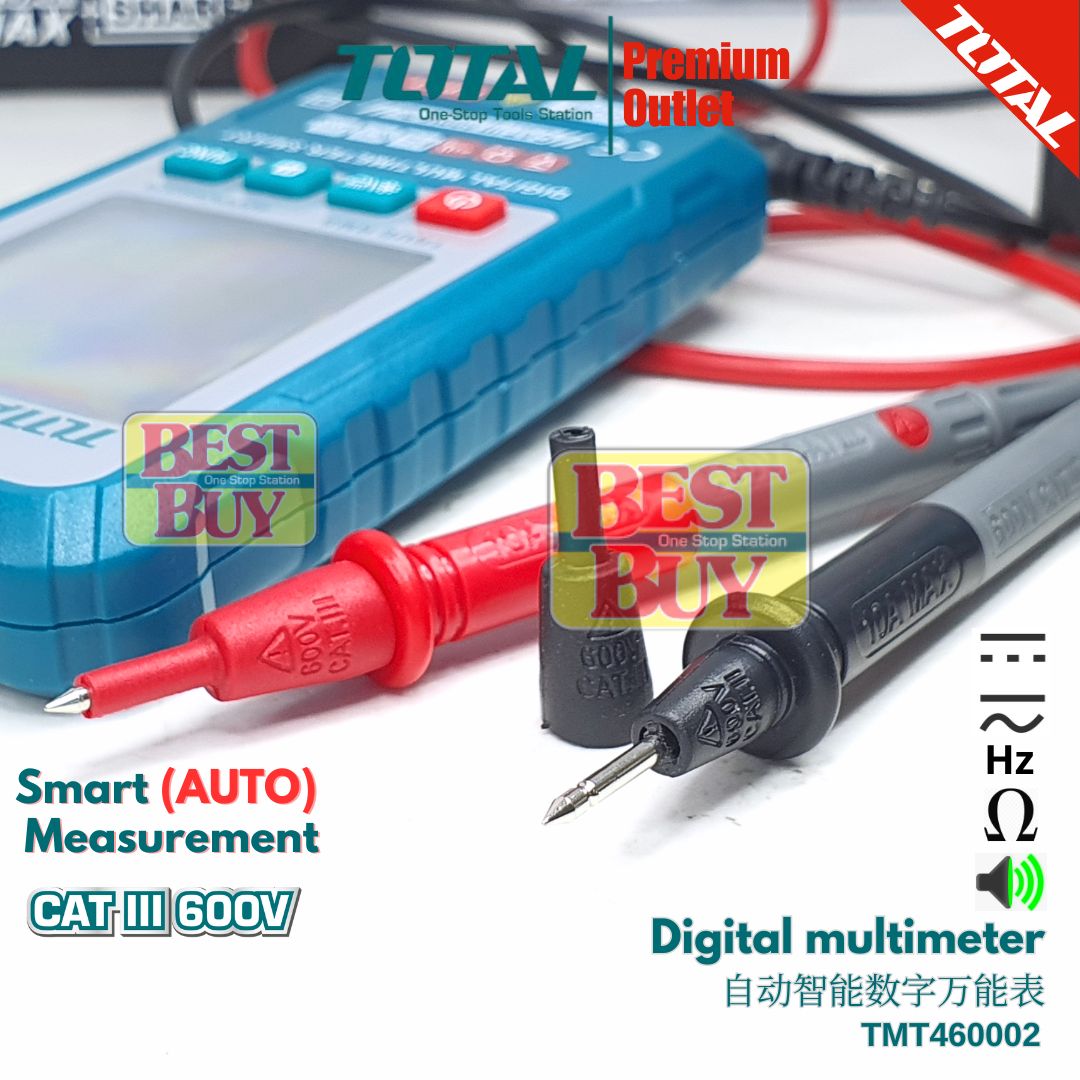 TOTAL Tools Smart (AUTO) Digital multimeter 600V 4000 counts 自动智能数字万能表 ...