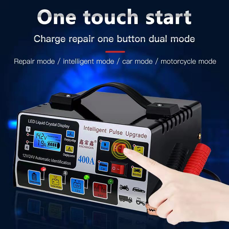 400A Car Lorry Battery Charger Pengecas Bateri Kereta 12v/24v Lori ...