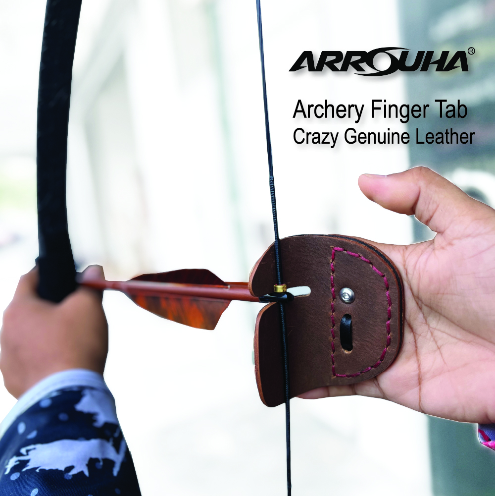 Arrouha Pelapik Jari Kulit Asli Memanah Tradisional Finger Tab | Shopee ...