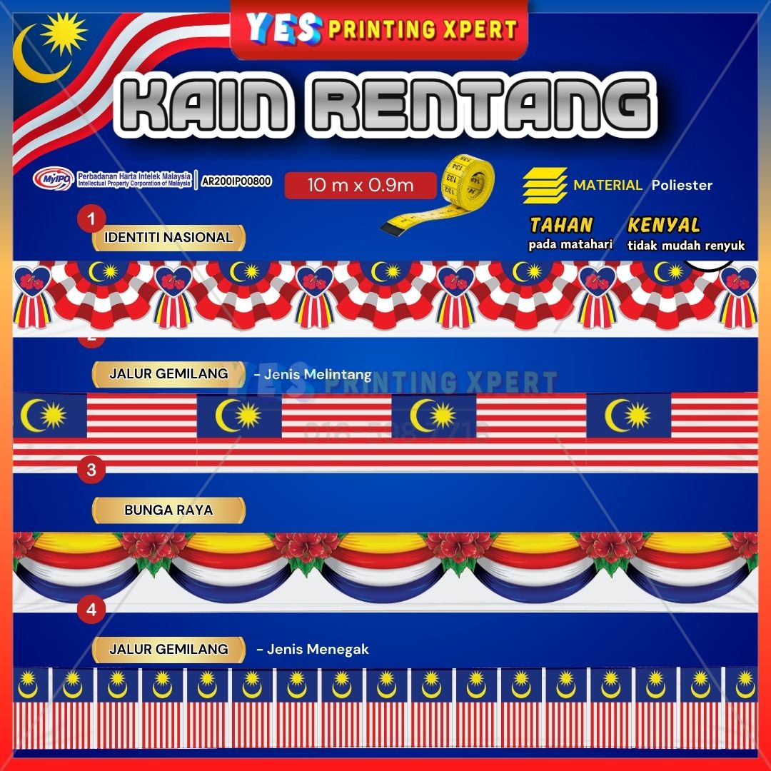 READY STOCK_BENDERA MALAYSIA SAIZ BESAR | JALUR GEMILANG | KAIN RENTANG ...