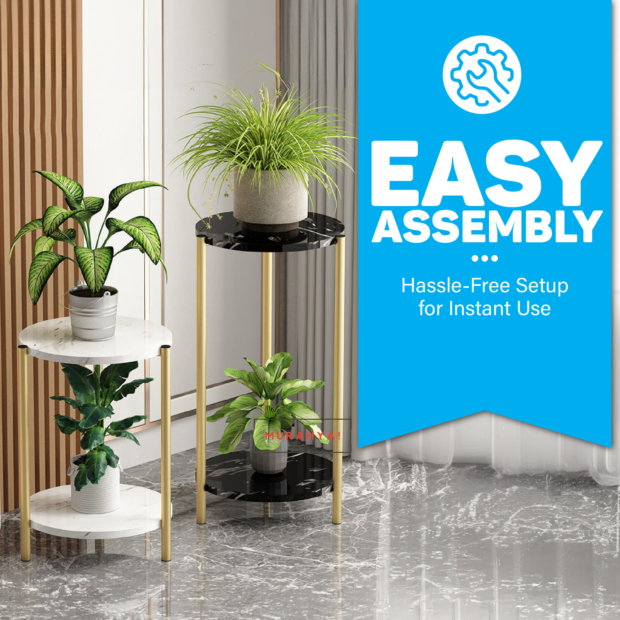 Flower pot stand Rak bunga display rack indoor outdoor garden plant ...