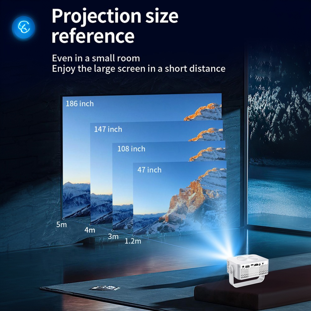 [Cheap] M60 ultra-mini portable projector 360° free rotation mobile ...