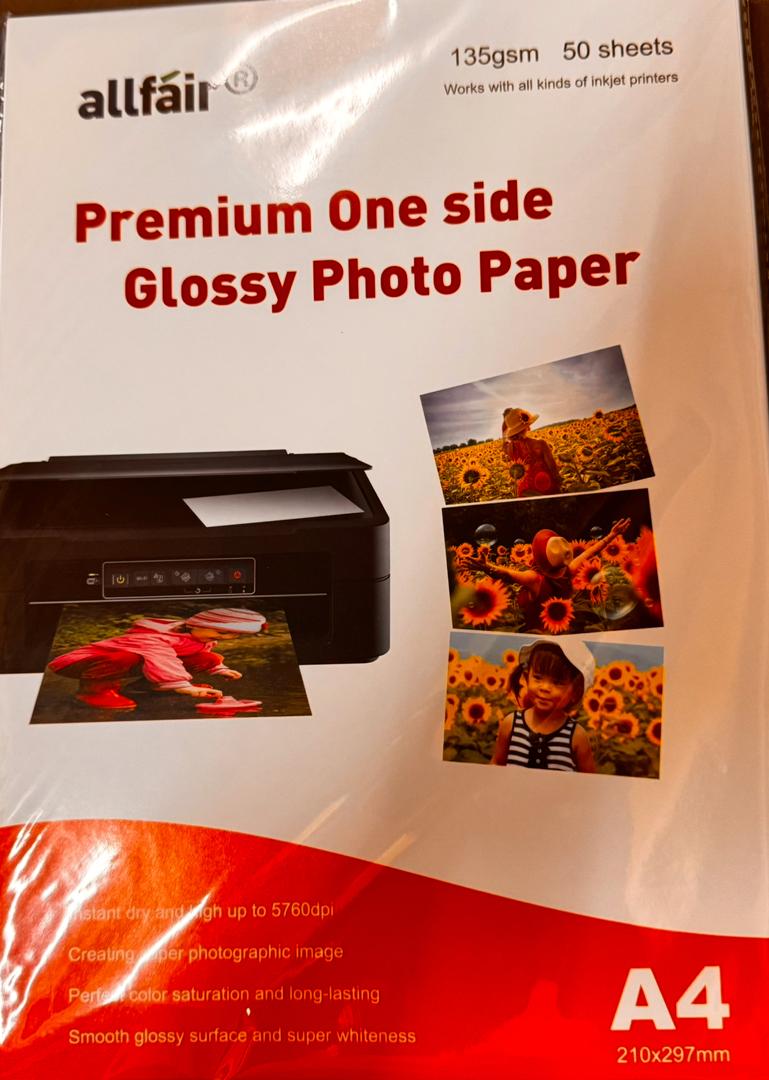 4R size 240gsm 100 sheets Inkjet Photo HIGH Glossy Paper (100PCS / PACK ...