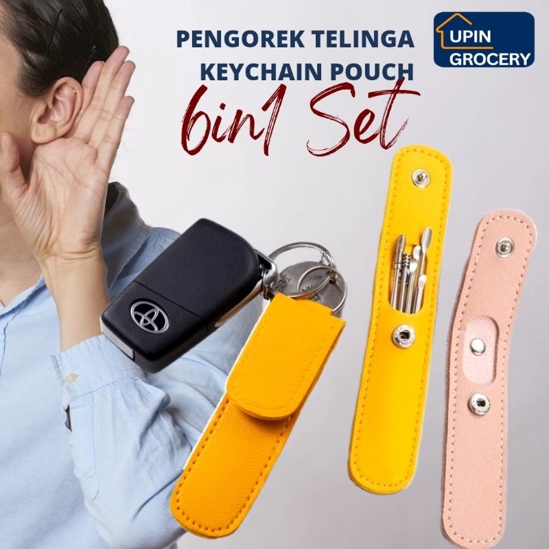 READY STOCK 6in1 Pengorek Telinga Besi / Ear Pick Portable Stainless ...