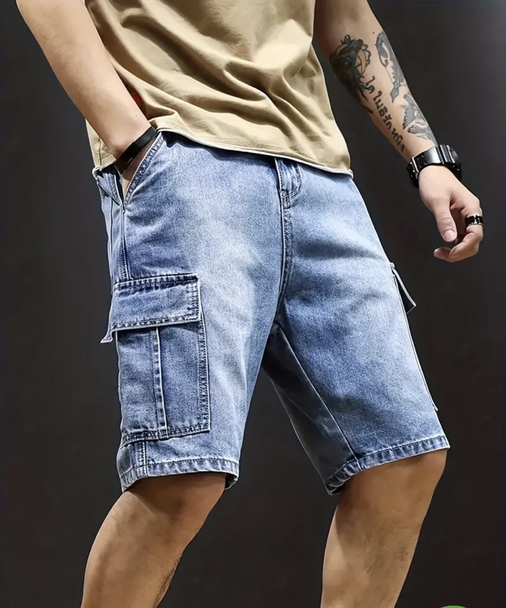 🔥kargo short 🔥unisex denim kargo short pant 🔥 | Shopee Malaysia
