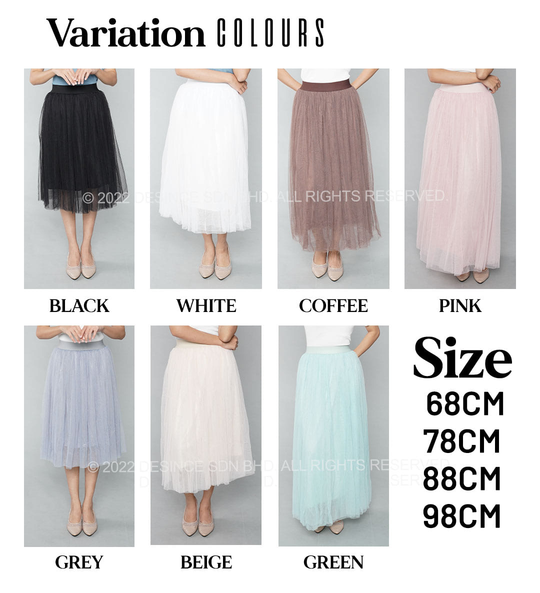 🇲🇾 DESINCE Women Skirt Tutu Princess Tulle Skirts Long Maxi 3 Layer ...