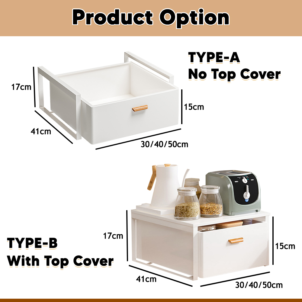 Encora Stackable Kitchen Pull Out Drawer Laci Dapur Condiment Organizer ...