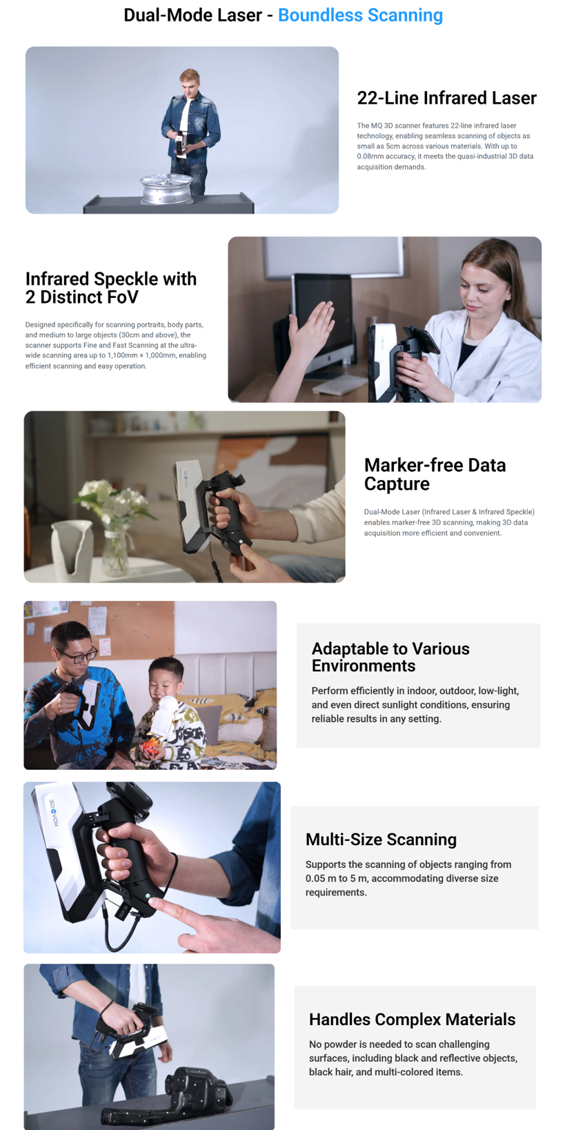 3DeVOK MQ 3D COLOR SCANNER | Wireless | Infrared Laser | Multi Color ...