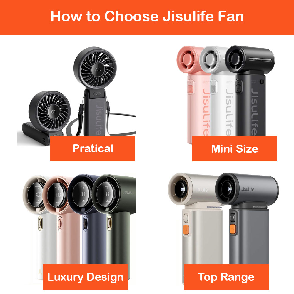 Jisulife 3 in 1 Handheld Fan Life7 Life 7 Powerful LED Display Portable ...