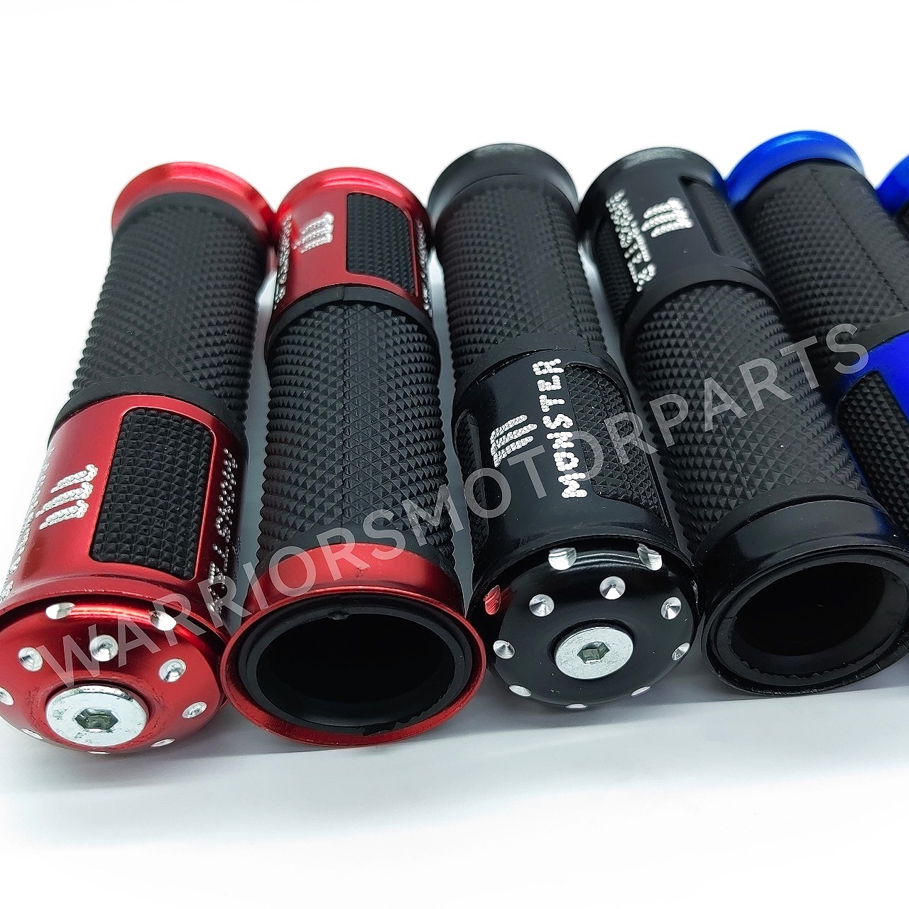 MOTORCYCLE UNIVERSAL CNC ALLOY HANDLE GRIP SET [MONSTER] THROTTLE GRIP ...