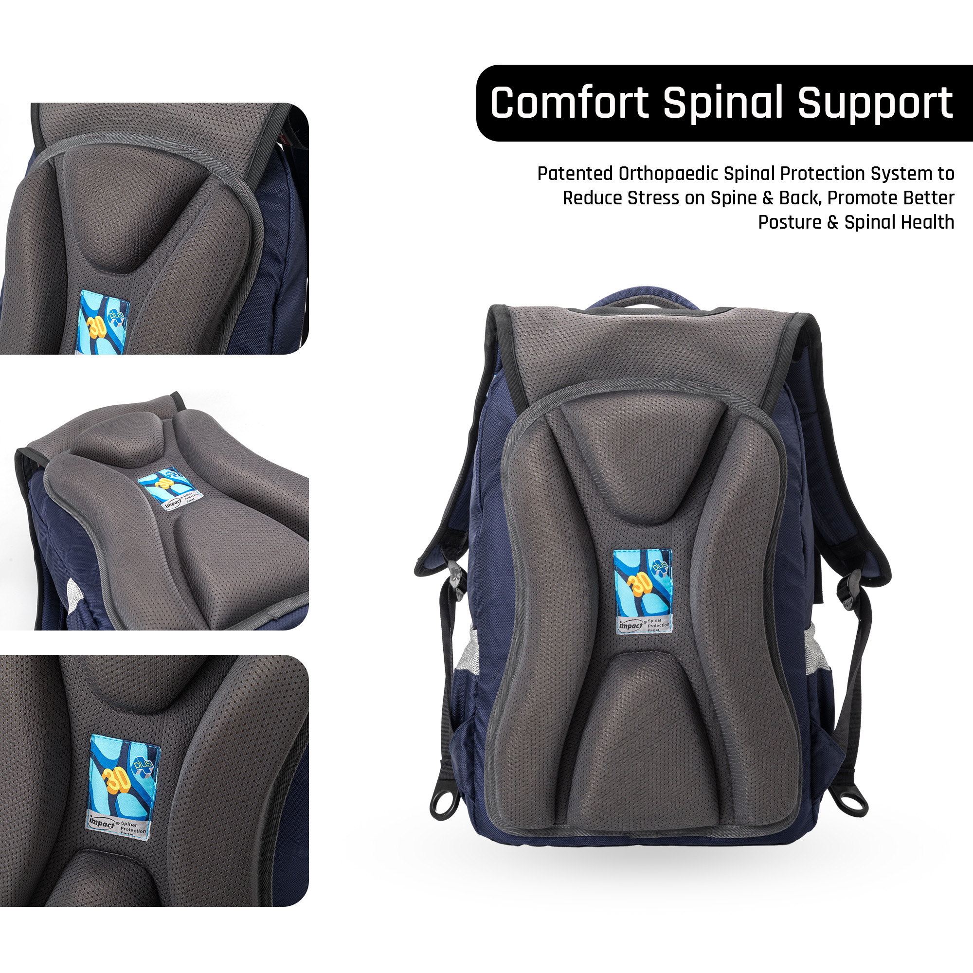 IMPACT Impact Ergo-Comfort School Bag Spinal Support Ergonomic Backpack ...