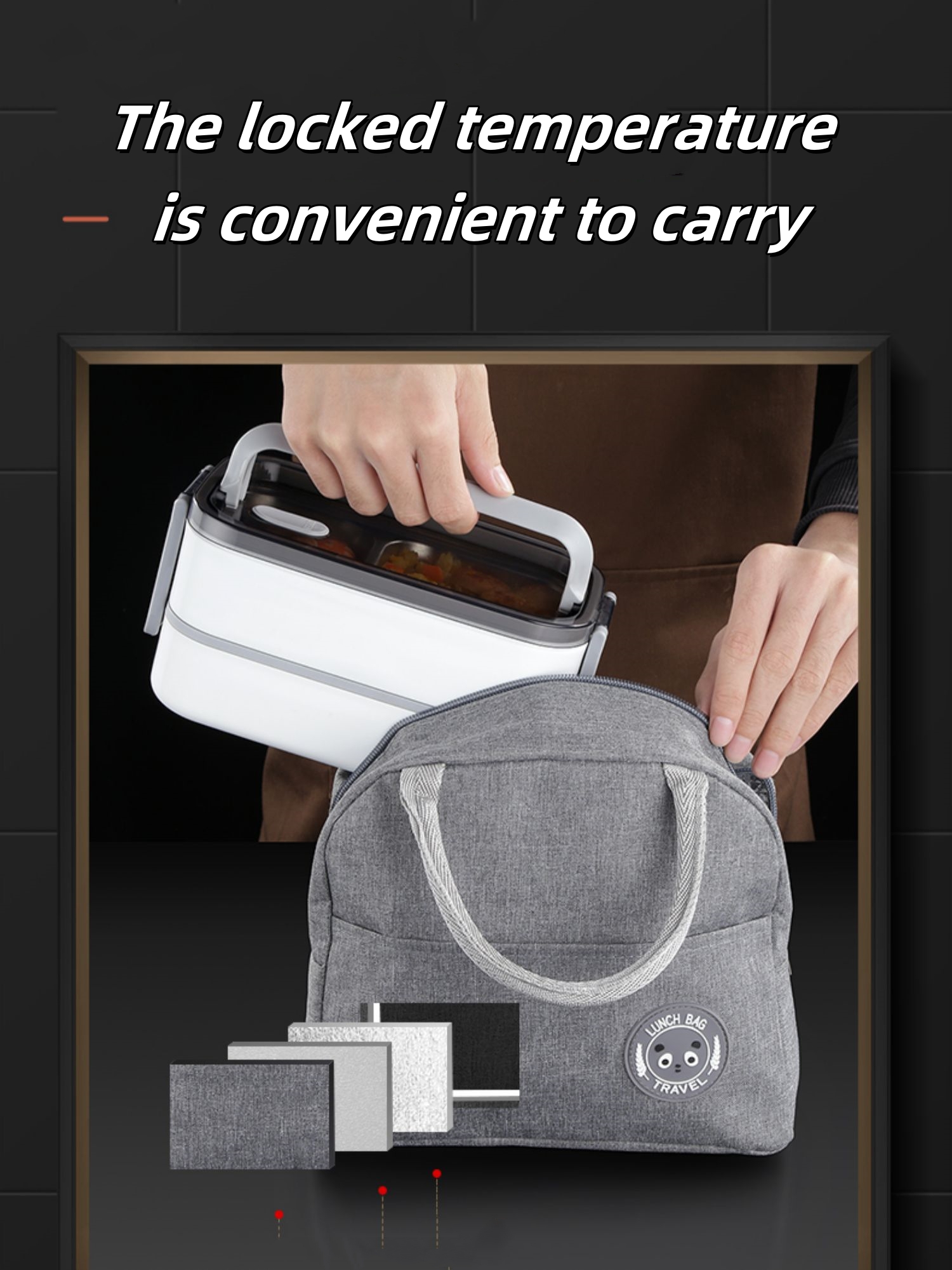 8H-Delivery 】Food Storage Insulation Lunch Box + Insulation Bag， [304 ...