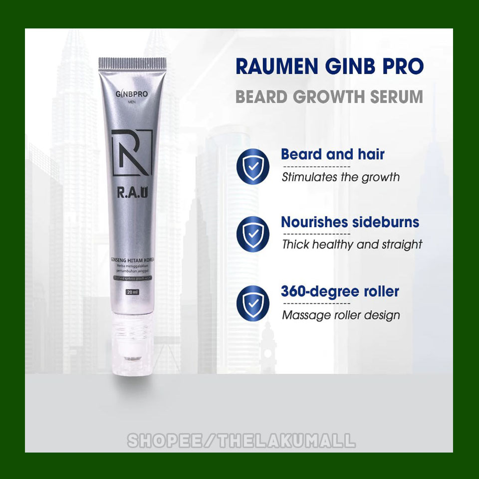 RAU MEN GINB PRO Serum pertumbuhan janggut Ginseng hitam Menumbuhkan ...