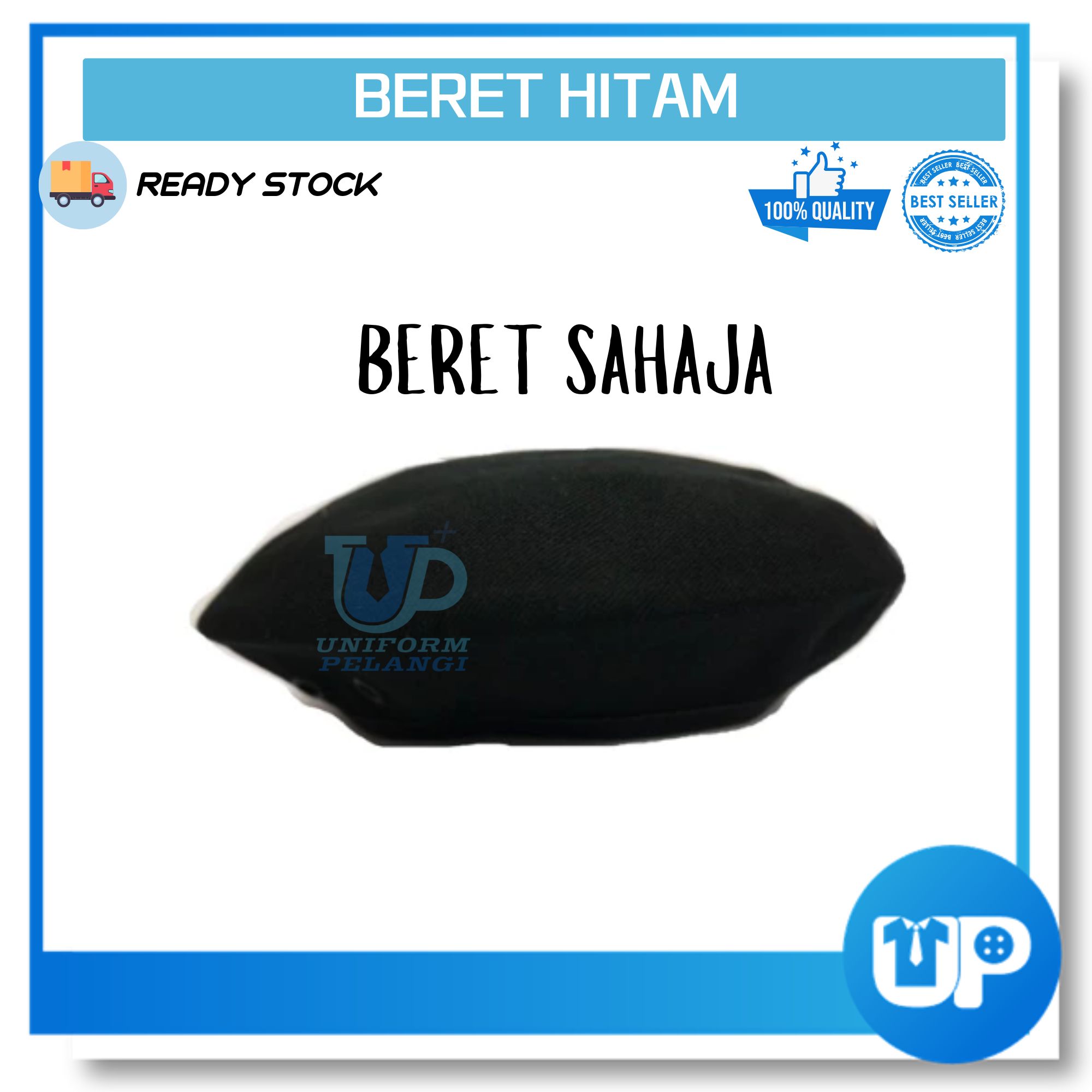 Beret PBSM BSMM Topi Hitam Sekolah Kokurikulum Bulan Sabit Merah Beret ...