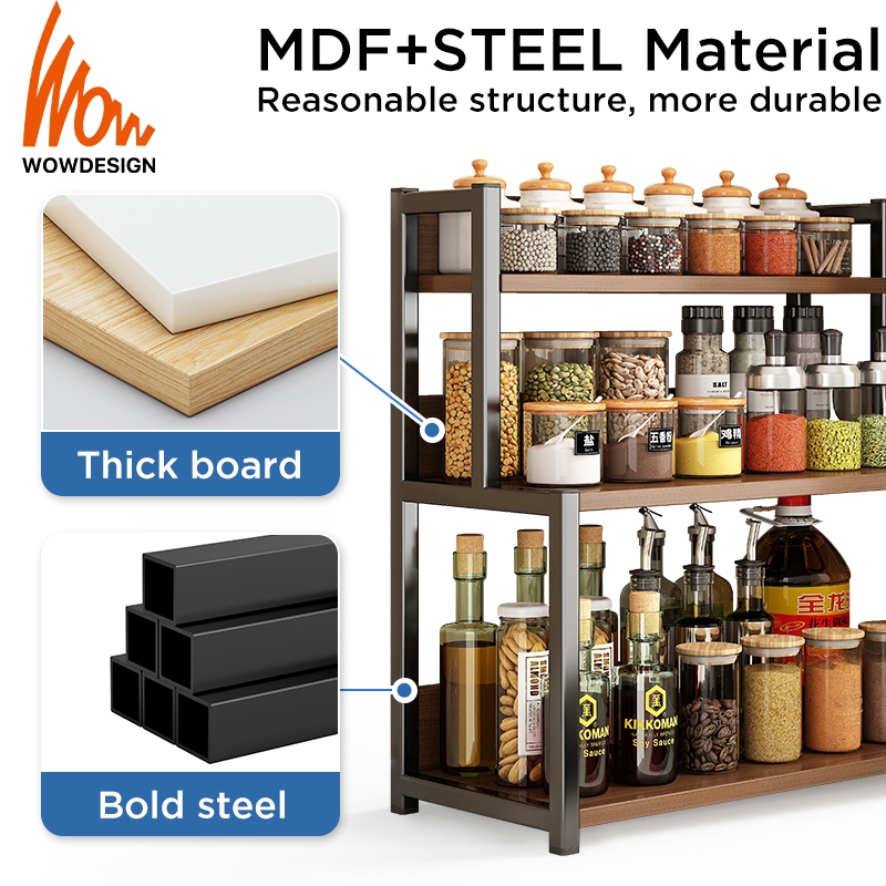 Kitchen Storage Rack Spice Rack Kitchen Rak Rempah Kitchen Organizer ...