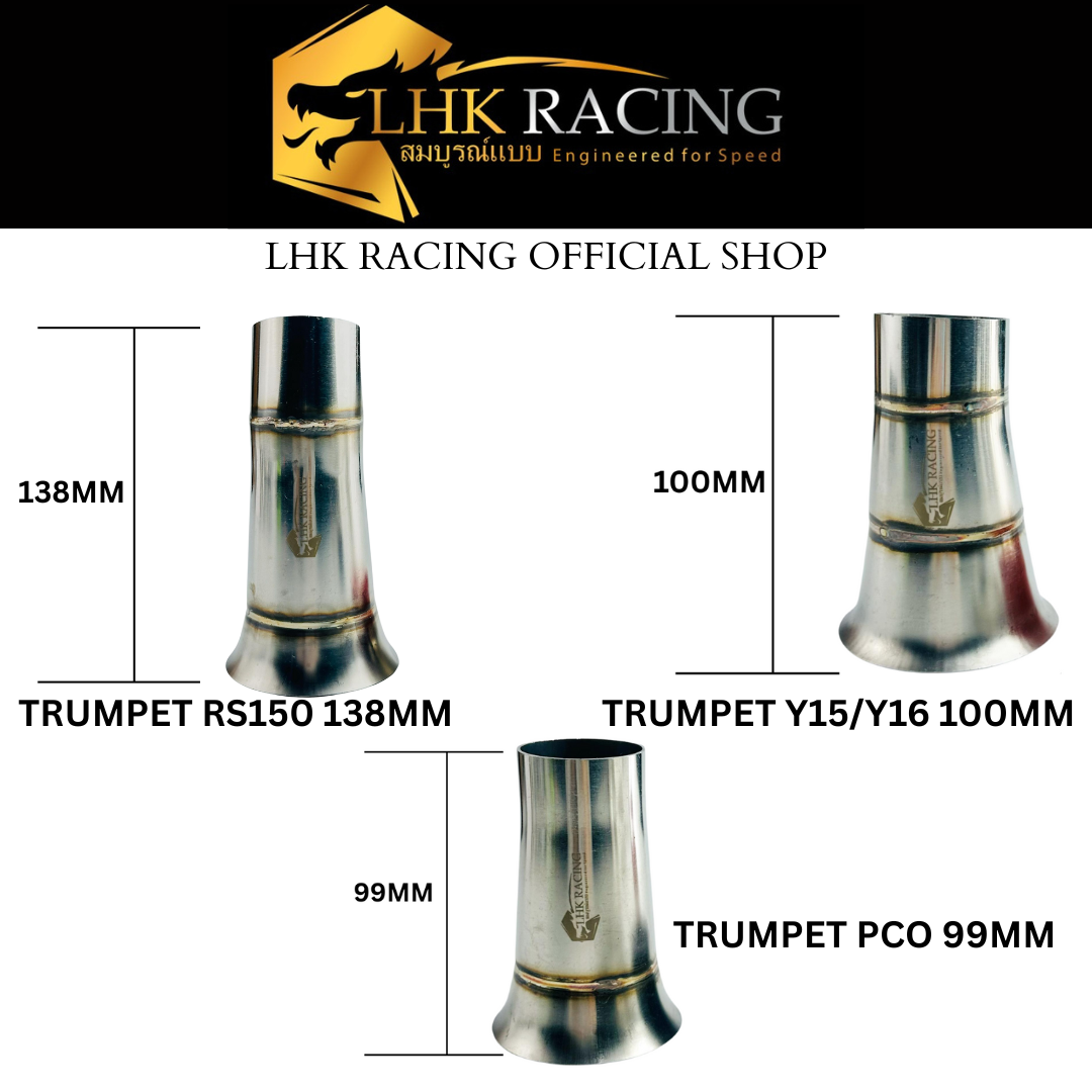 LHK RACING TRUMPET STAINLESS STEEL VELOCITY AIR HOSE Y15ZR Y16ZR LCV8FI ...