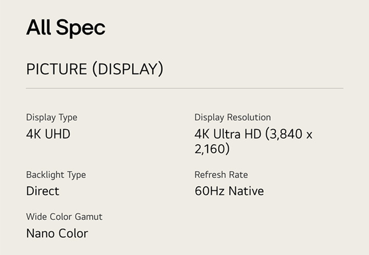 75 Inch LG Premium 4K UHD AI TV NANO80 with Wide Color Gamut & HDR10 ...