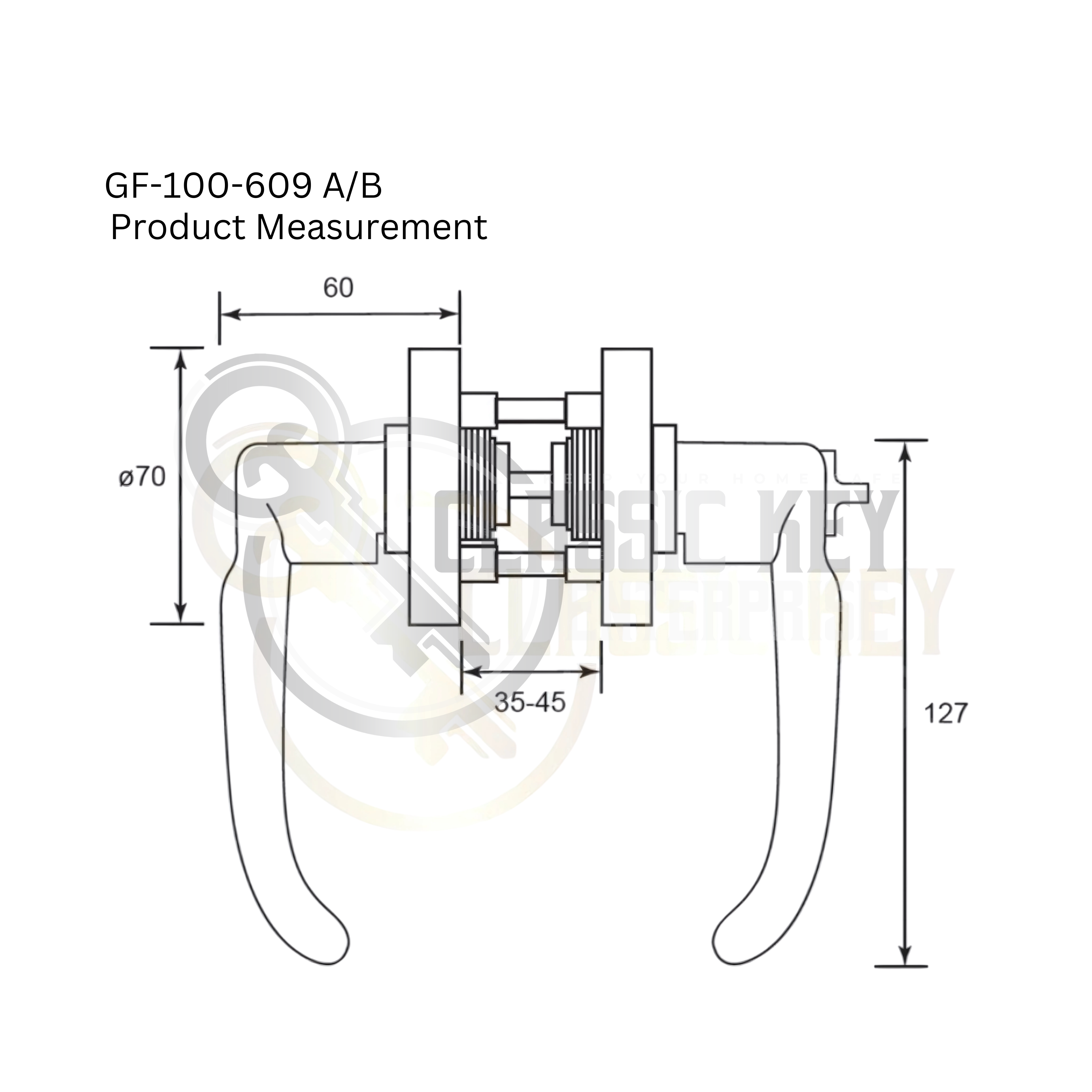 LOCGUARD Tubular Lever Door Lock Set GF100 Series Heavy duty (Antique ...