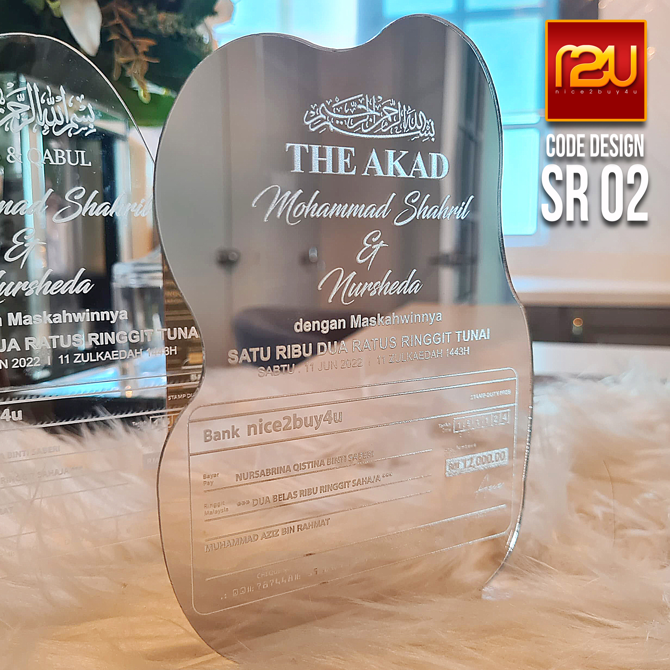CEK HANTARAN / PLAT HANTARAN | REPLIKA HANTARAN | REPLIKA MAS KAHWIN ...