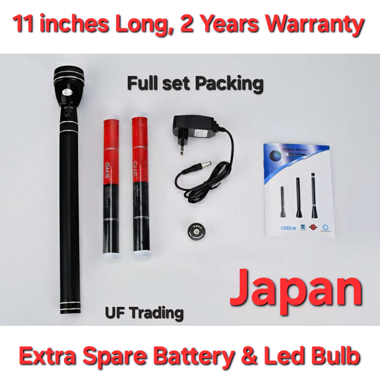 GHS DC-80 Ultra-Bright LED Torchlight 1000M | Rechargeable | 271mm ...