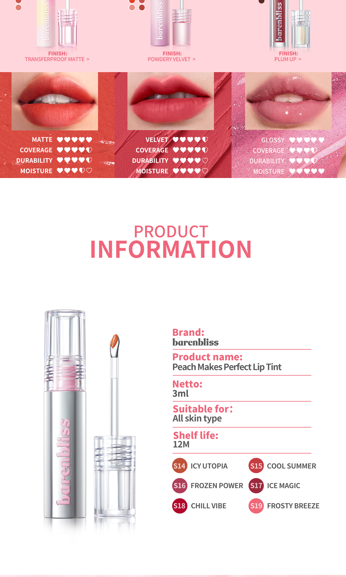 [HOT] BNB barenbliss Peach Makes Perfect Steel Lip Tint (3g) Glossy Lip ...