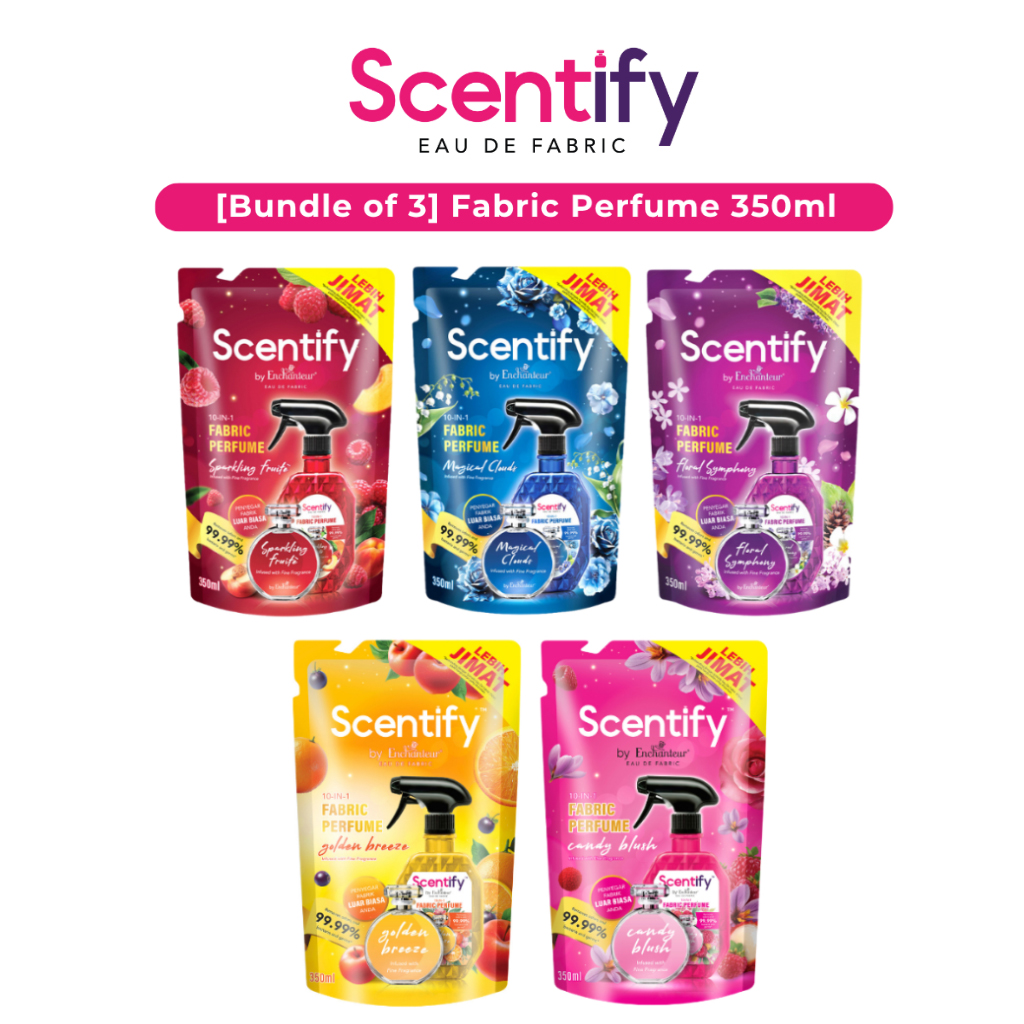 SCENTIFY Fabric Perfume Refill Pouch - Sparkling Fruite/Magical Clouds ...