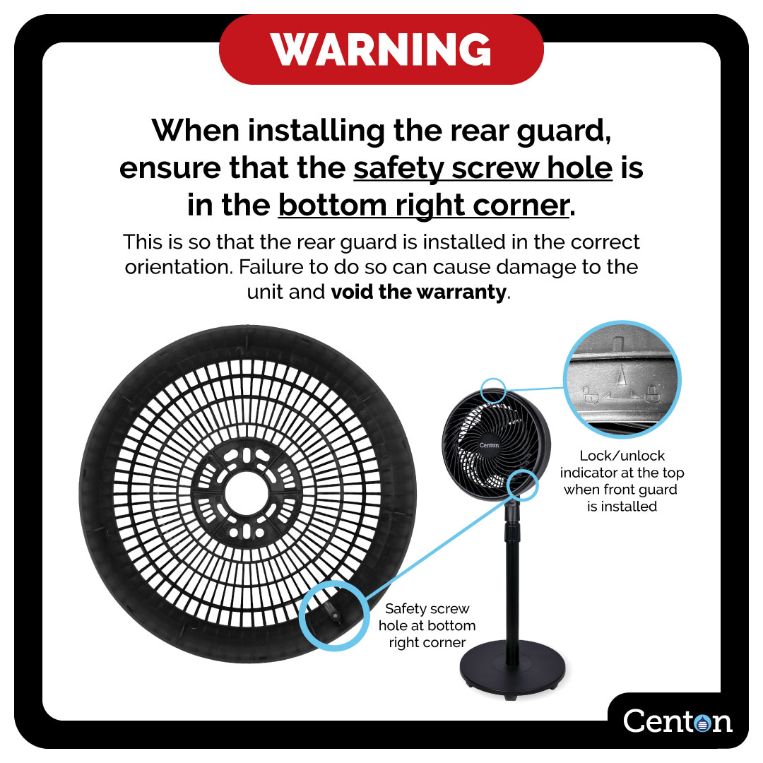 CENTON Powerful Turbo Adjustable Floor 5 Blades Stand Fan - Cyclone ...