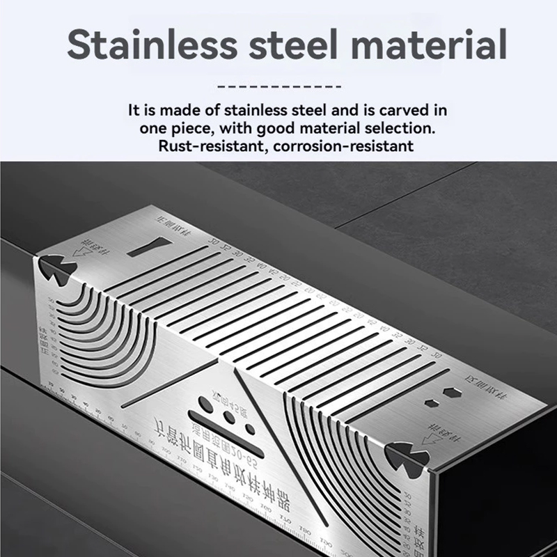 Emika Choice Square Tube Folding Ruler Stainless Steel Multifunction ...