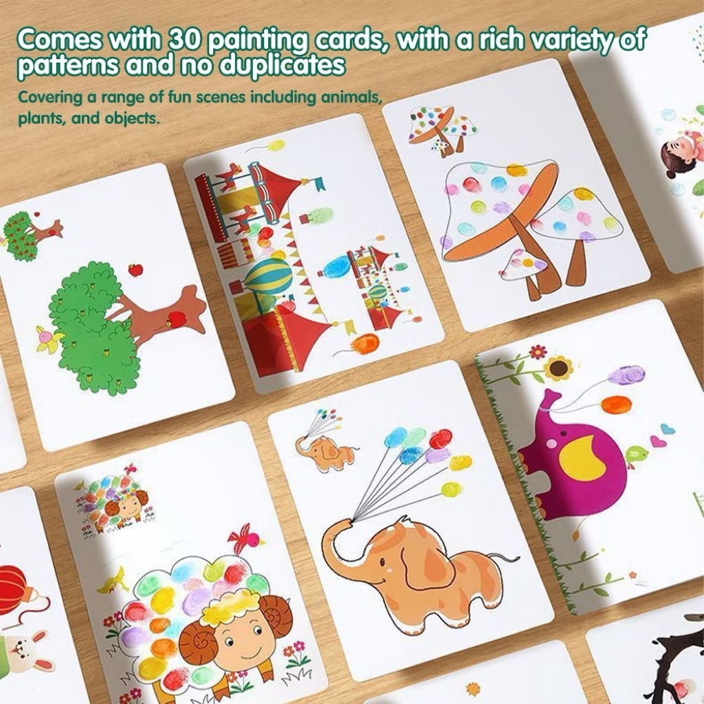 Finger Painting Art Set 12&24 Colors Washable Kid Creative Coloring ...