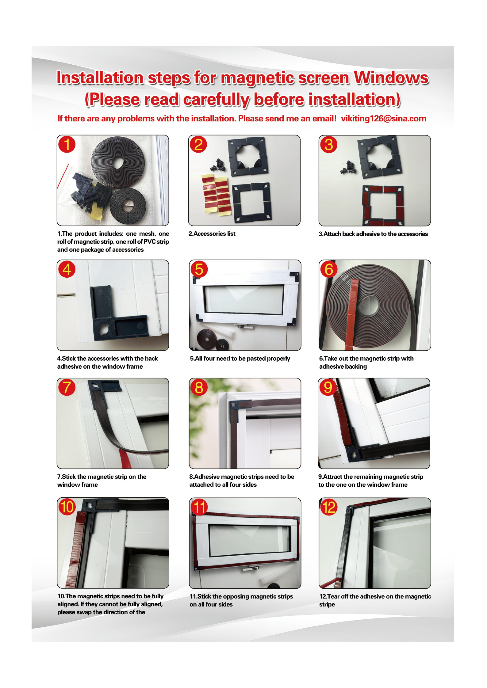 (Full set) can cut magnetic mosquito net window DIY anti-insect screen ...