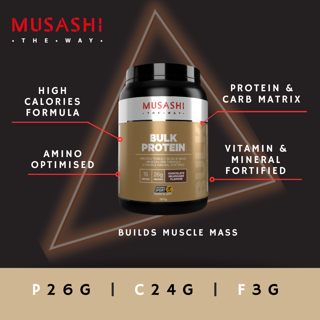 MUSASHI BULK PROTEIN Powder 900G to support mass muscle growth | Shopee ...
