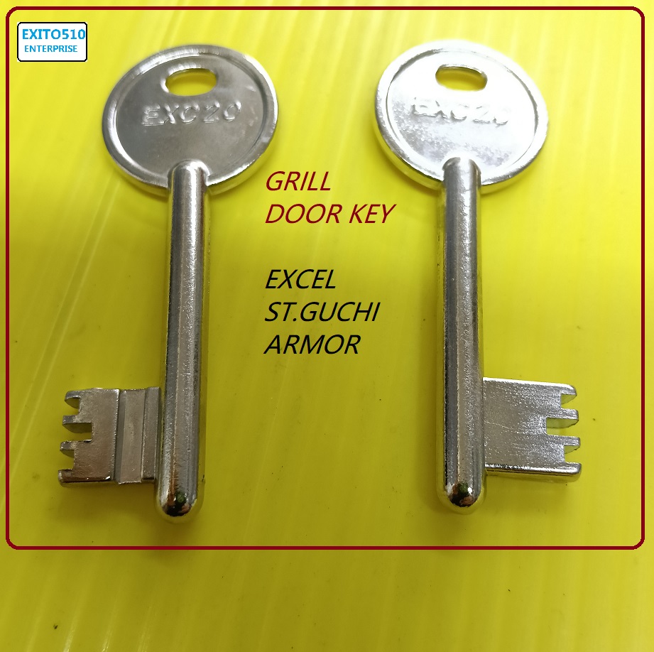 Grill Door Key /st.guchi/ARMOR/EXCEL/kunci pintu grill (010) | Shopee ...
